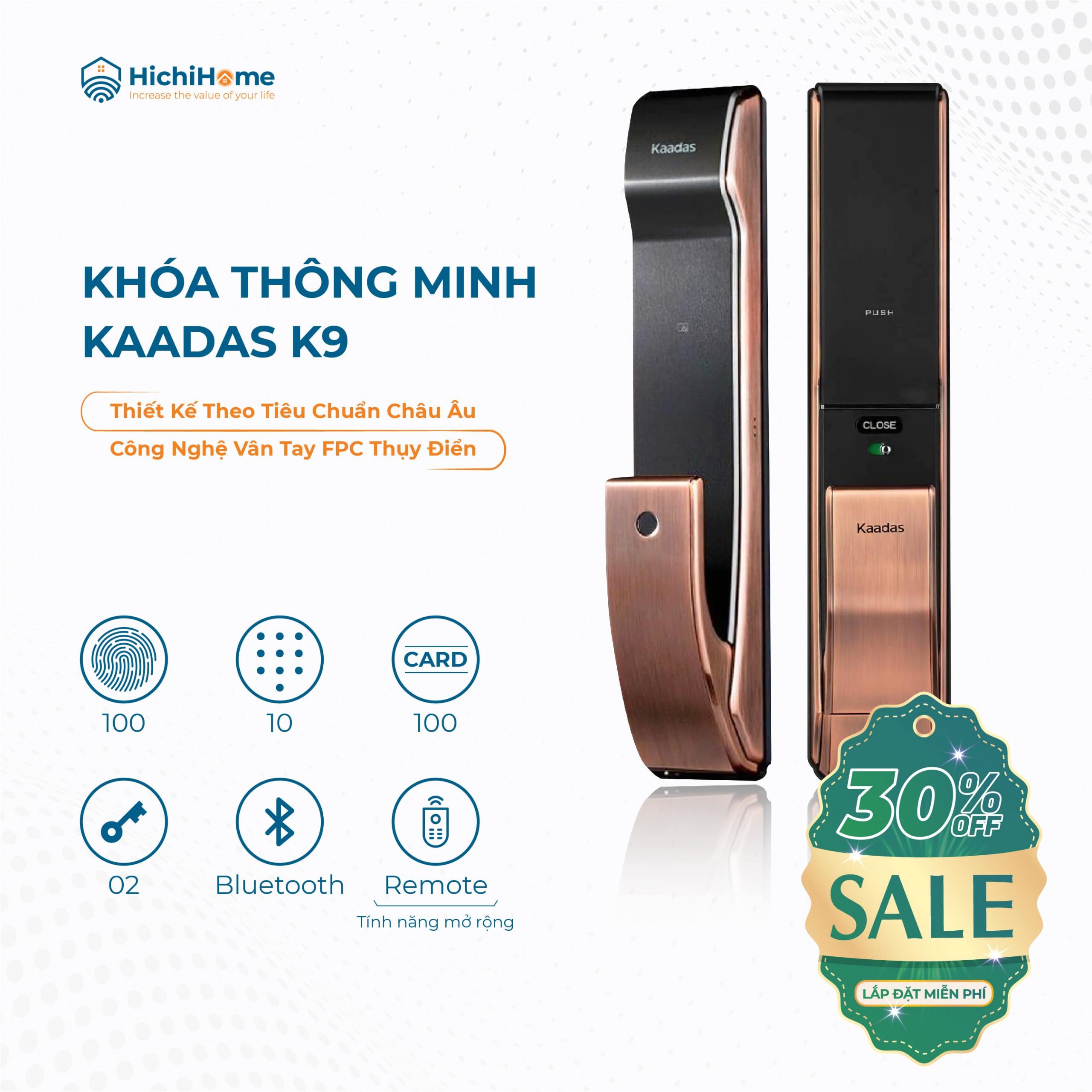 Khóa cửa điện tử Kaadas K9 - HichiHome