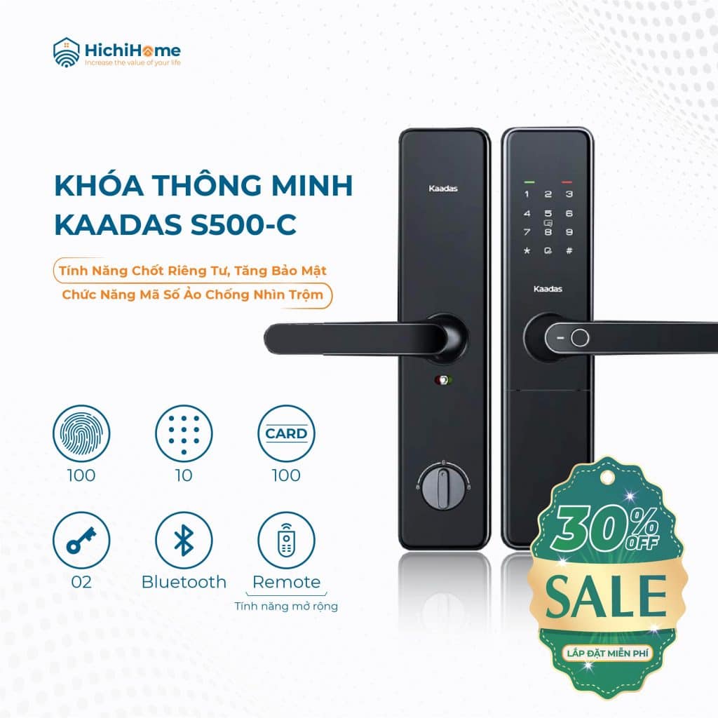 Khóa cửa điện tử Kaadas S500-C - HichiHome