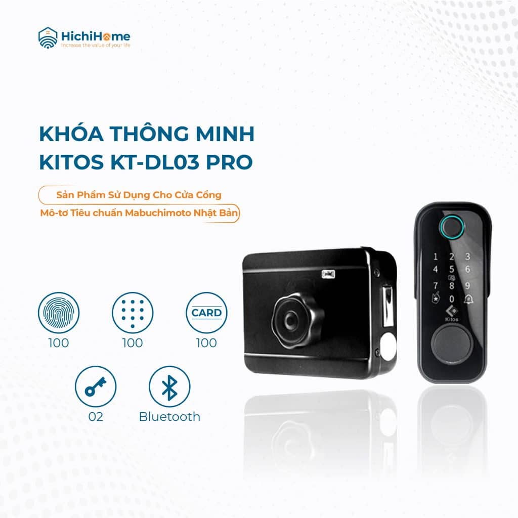 Khóa cửa cổng điện tử Kitos KT-DL03 Pro - HichiHome