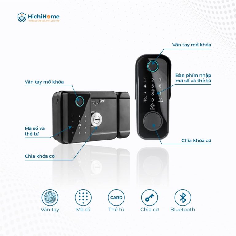 Khóa Vân Tay Cửa Cổng Kitos KT-DL04 Pro Chính Hãng, Uy Tín