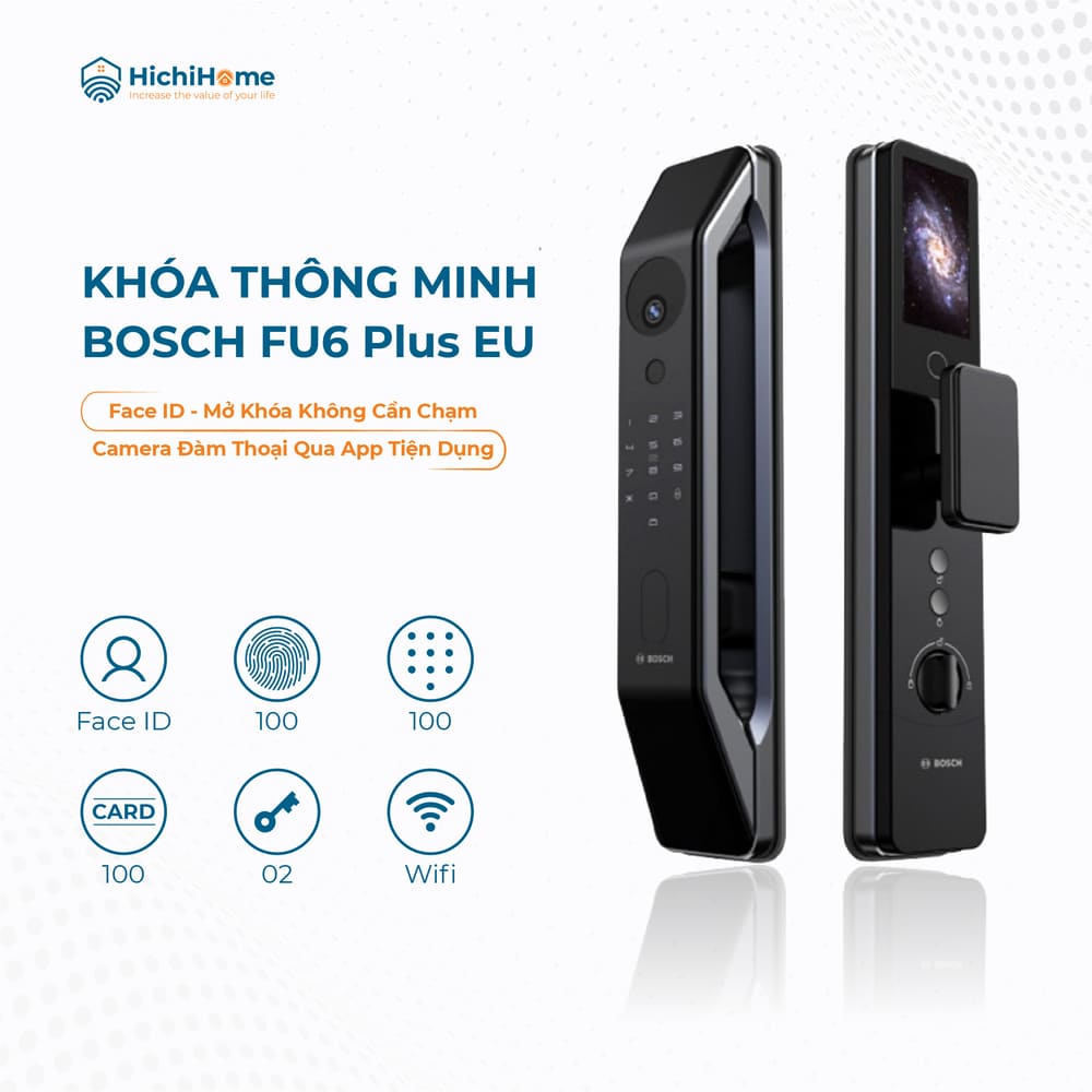 Khóa Nhận Diện Khuôn Mặt Bosch FU6 Plus EU Chính Hãng, Giá Tốt
